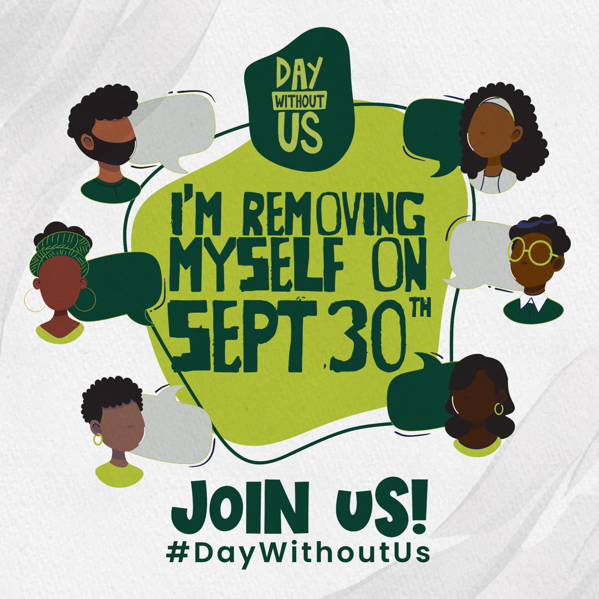 #DayWithoutUs on Friday, 30 September - V-Day