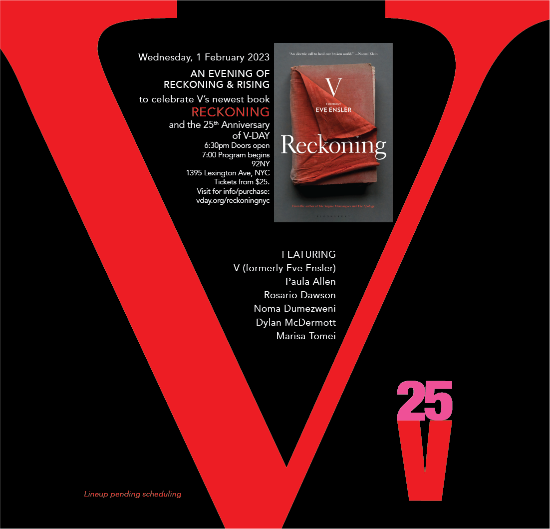 RISE 2023, Celebrate V’s Newest Book Reckoning & V-Day’s 25th ...